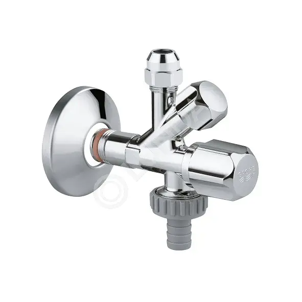 Вентиль угловой комбинированный 1/2″-3/8″ для подключения смесителей ...